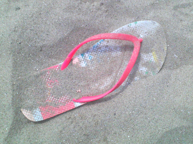 Colorful Sparkly Flip-Flop | Shoes On The Beach